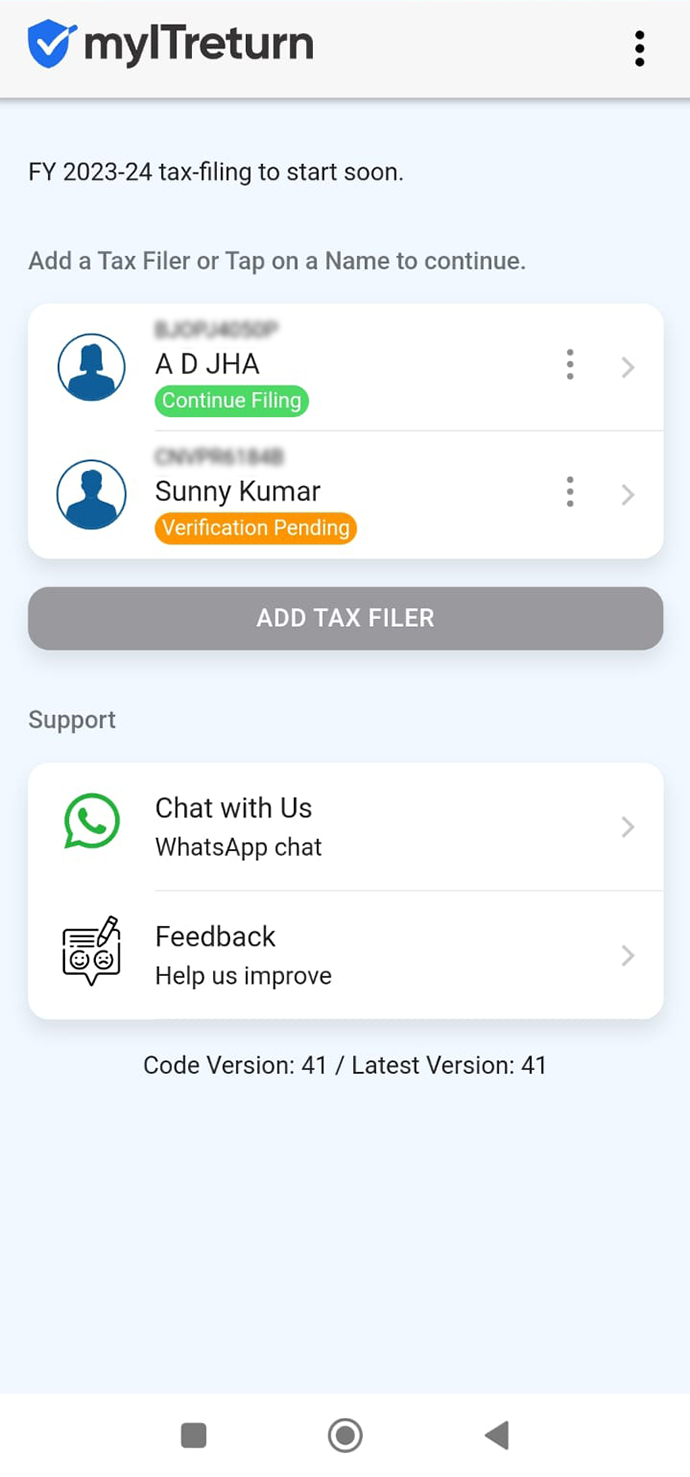 Income Tax Return Filing: myITreturn